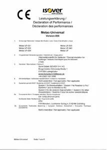 Metac UF-035 - Dämmung zweischalige Blechdächer | ISOVER