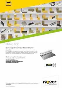 Metac DSB - Dampfsperrbahn Flachdächer | ISOVER